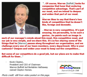 Warren Buffett’s “Moat” per Kevin Clayton, CEO Clayton Homes Interview ...